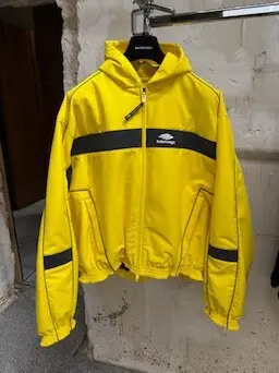 Balenciaga Zip-up Logo Embroidered Hooded Jacket