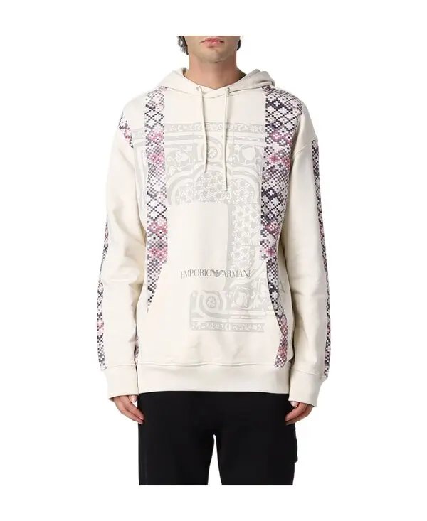 Emporio Armani Logo-print Pullover Hoodie - White