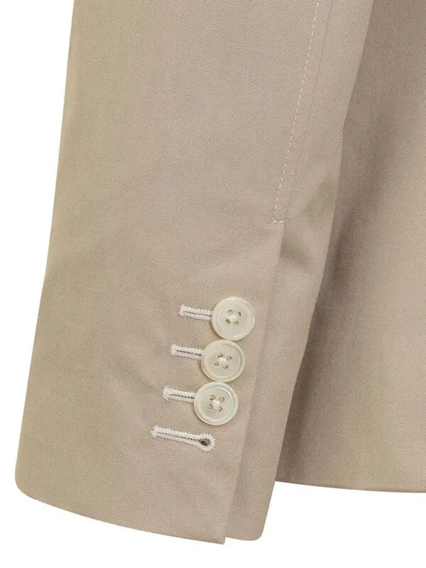 Thom Browne Single Breasted Cropped Jacket - Nude