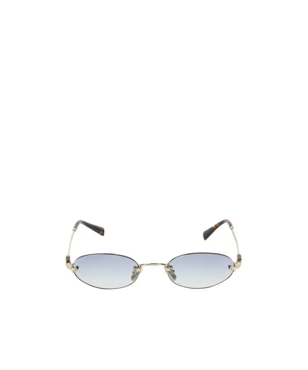 Miu Miu Oval Rimless Sunglasses - Gray