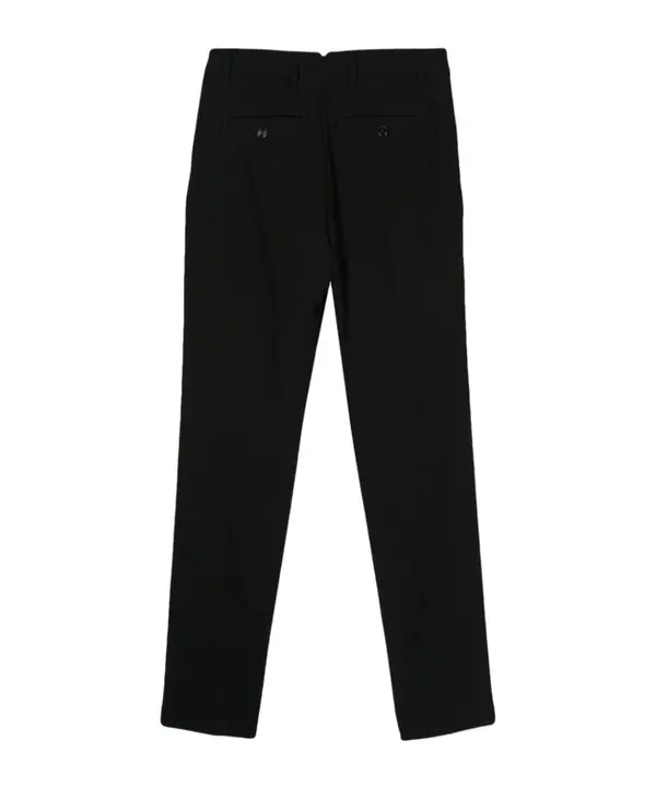 Ami Mid-rise Crepe Tapered-leg Trousers - Black