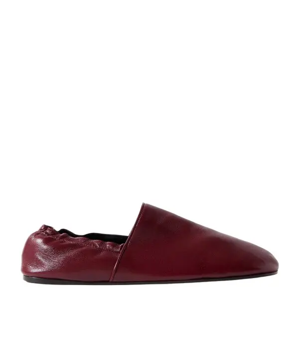 Khaite Banks Ballet Flats - Wine Red