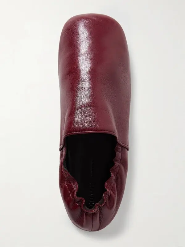 Khaite Banks Ballet Flats - Wine Red