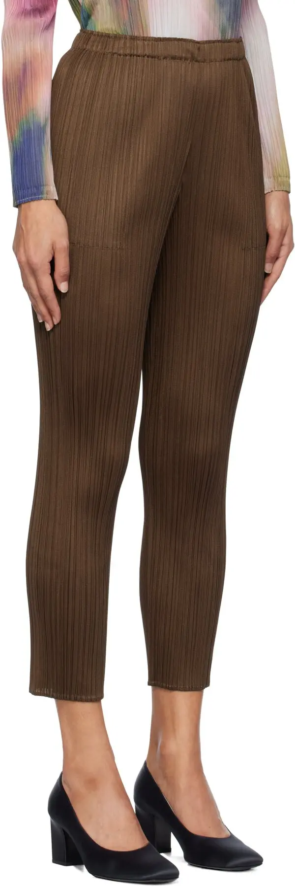 Issey Miyake Brown Basics Trousers