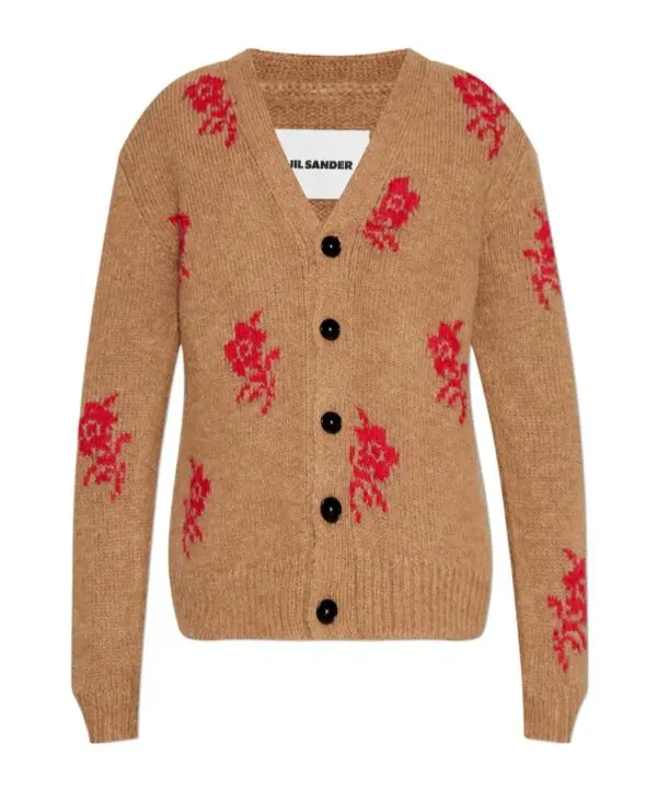 JIL SANDER Floral Cardigan