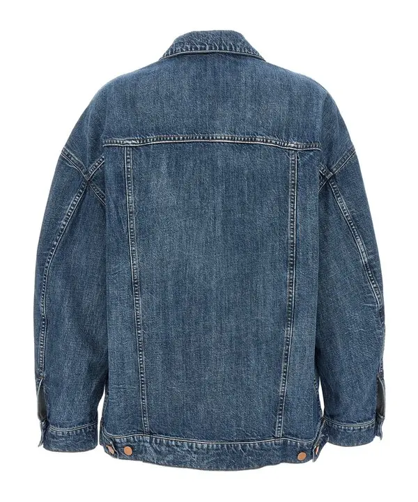 3x1 Lapel Long-sleeved Denim Coat
