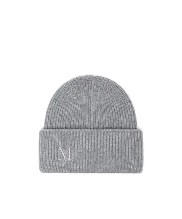 Max Mara Ribbed Beanie - Light Gray