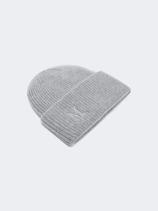 Max Mara Ribbed Beanie - Light Grey