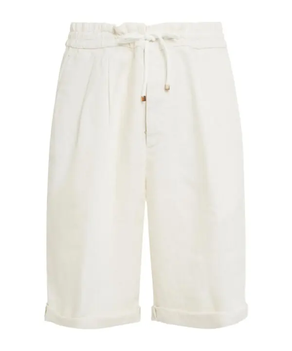 Brunello Cucinelli Drawstring Knee High Shorts - White
