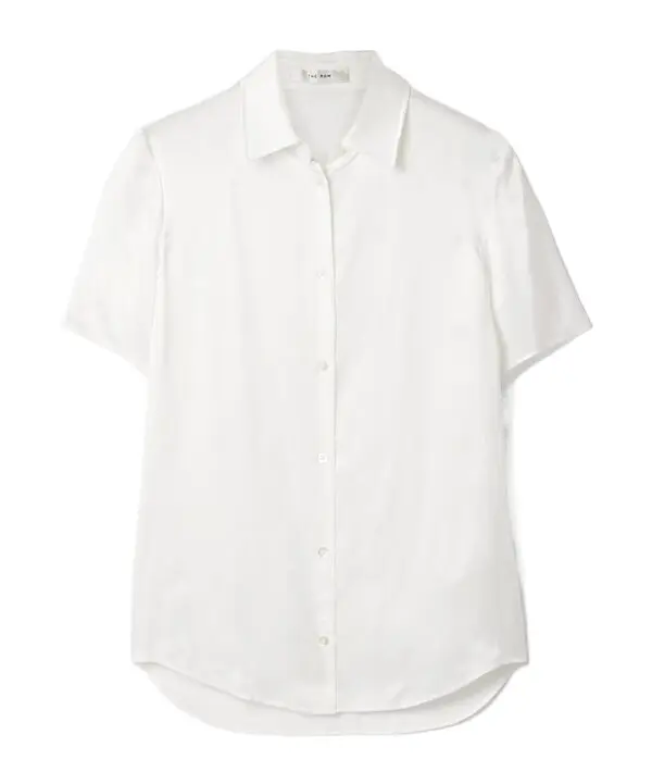 THE ROW Petrova Short Sleeve Shirt - Offwhite