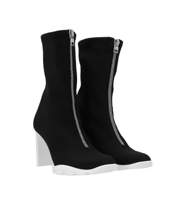 Alexander McQueen Scuba Front Zip Ankle Boots