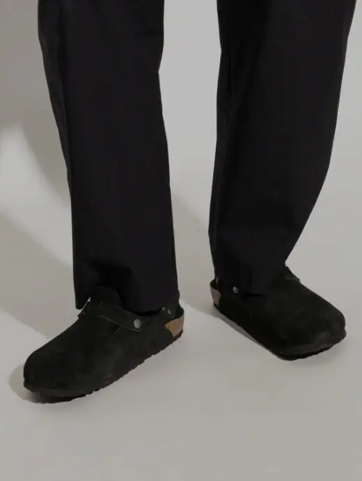 BIRKENSTOCK Tokio Suede Clogs With Buckle Detail - Black
