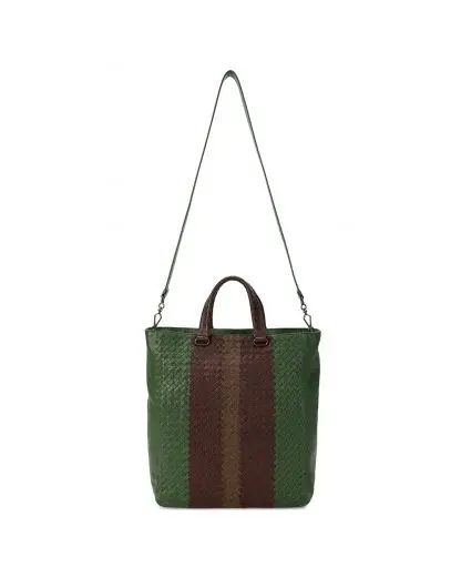 Bottega Veneta Woven Leather Handbag With Shoulder Strap