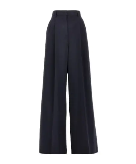 Max Mara Pleated Wide-leg Trousers - Black