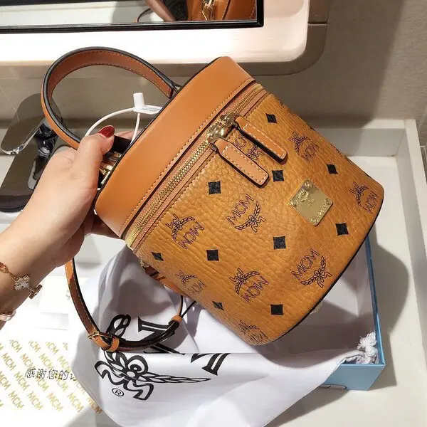Mcm Cylinder Bucket Bag