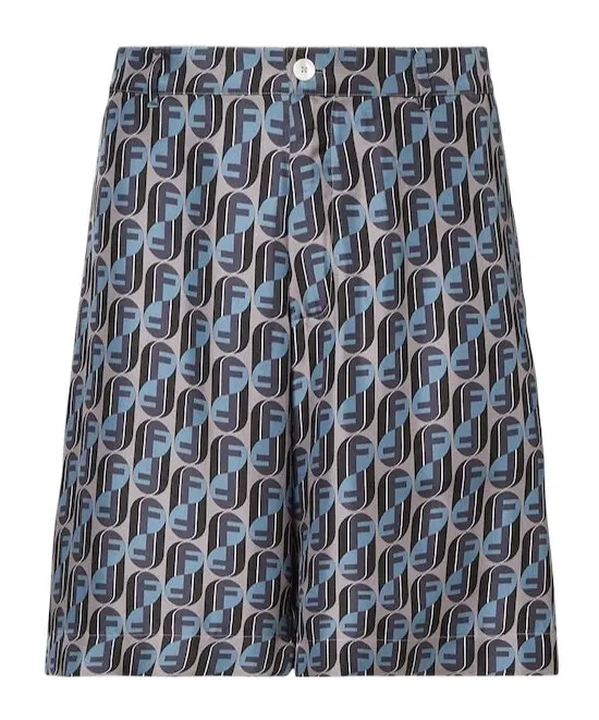 Fendi Printed Silk Shorts