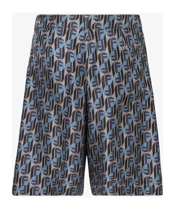 Fendi Printed Silk Shorts