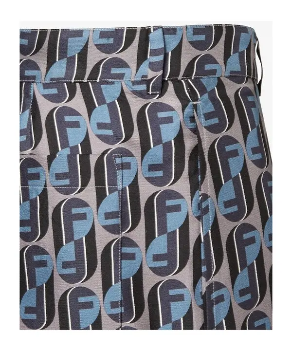 Fendi Printed Silk Shorts