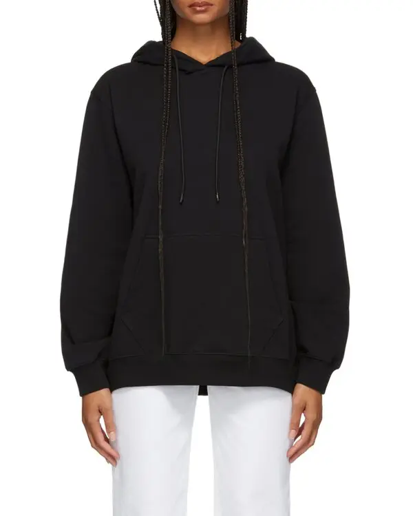 MSGM Logo Trimmed Hoodie - Black