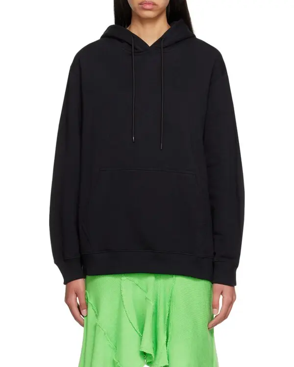 MSGM Logo Trimmed Hoodie - Black