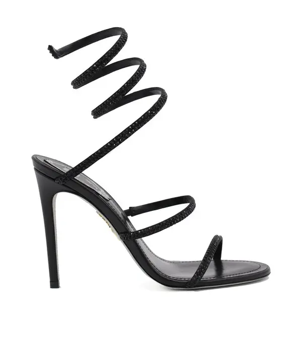 Rene Caovilla Embellished High-heeled Sandals - Black