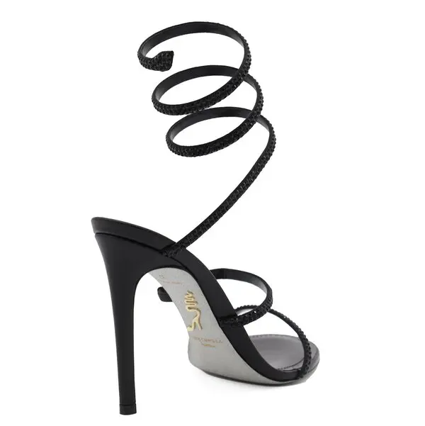 Rene Caovilla Embellished High-heeled Sandals - Black