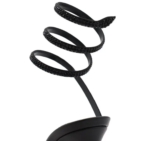 Rene Caovilla Embellished High-heeled Sandals - Black