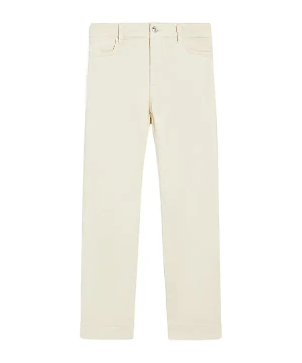 Sportmax Button Detailed Straight Leg Trousers