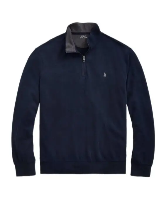 Polo Ralph Lauren Embroidered Logo Quarter-zip Pullover - Black