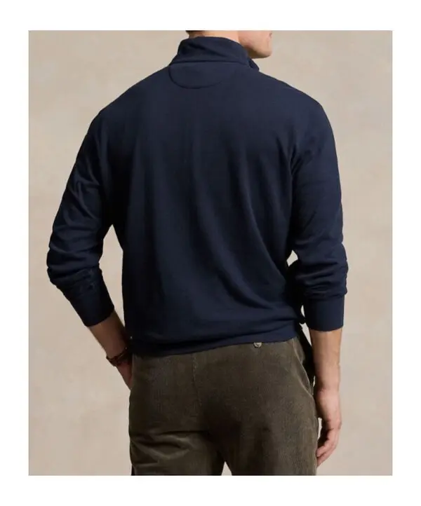 Polo Ralph Lauren Embroidered Logo Quarter-zip Pullover - Black