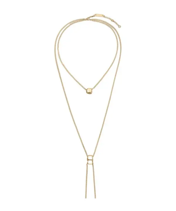 LEMAIRE Double Bead Detail Necklace - Light Gold