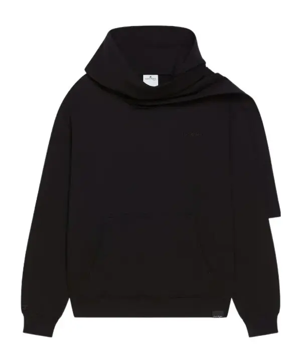 COURREGES Courrèges Asymmetric Neck Sweatshirt - Black