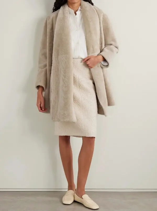 THE ROW Malva Midi Skirt - Cream