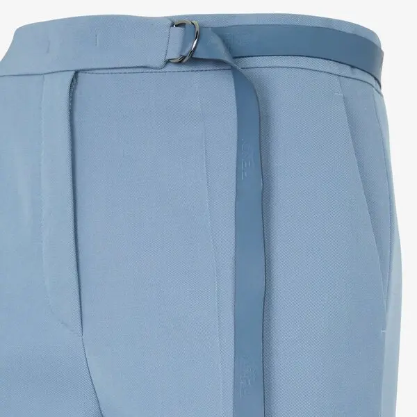 Fendi Wool Gabardine Trousers - Blue