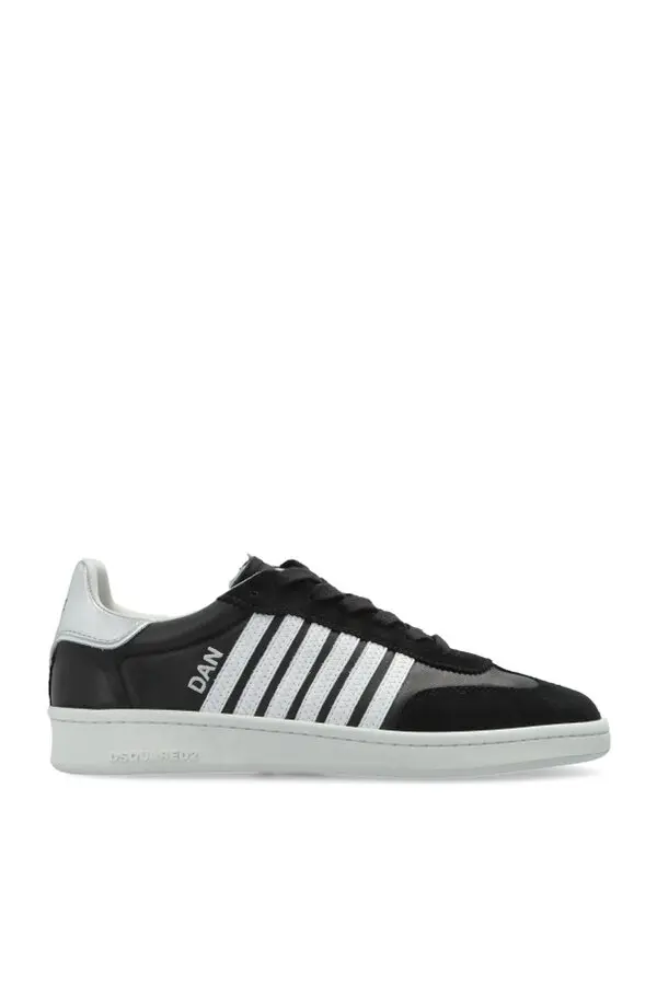 Dsquared2 Low-top Boxer Sneakers With Logo Detail - Black