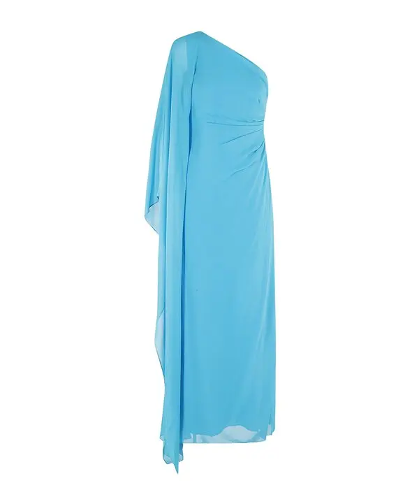 Max Mara Gathered One-shoulder Dress