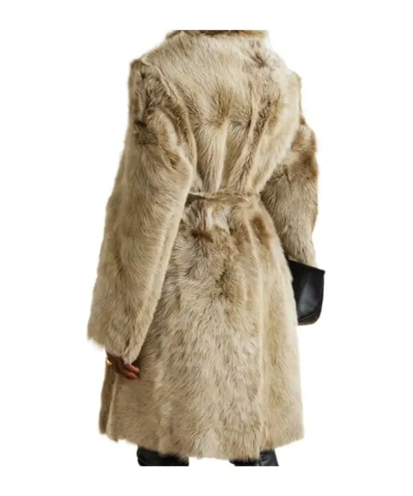 Nour Hammour Long Sleeved Fur Coat