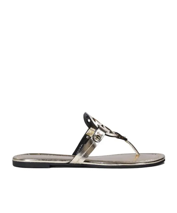 Tory Burch Miller Flat Sandals - Gold