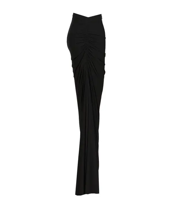Alaïa Soft Jersey Draped Skirt