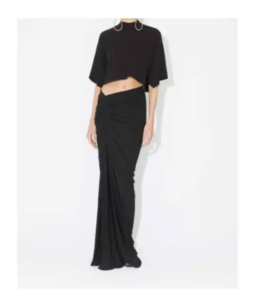Alaïa Soft Jersey Draped Skirt