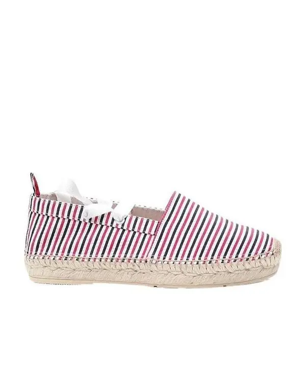 Thom Browne Striped Espadrilles With Ankle Strap - Nude
