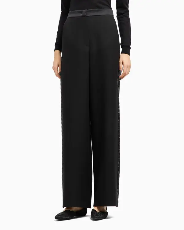 Giorgio Armani Embellished Silk Trousers