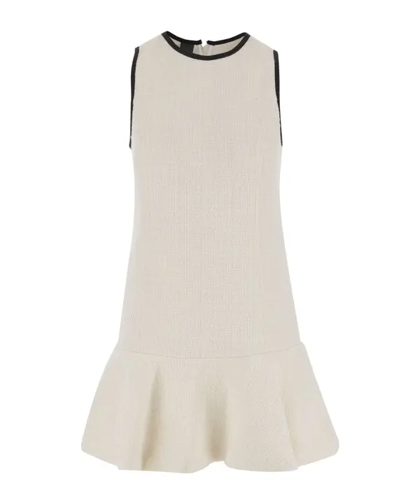 Pinko Flared Sleeveless Mini Dress With Contrast Edges - White Black