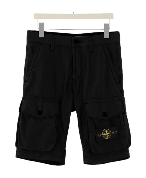 Stone Island Logo Badge Detail Bermuda Shorts