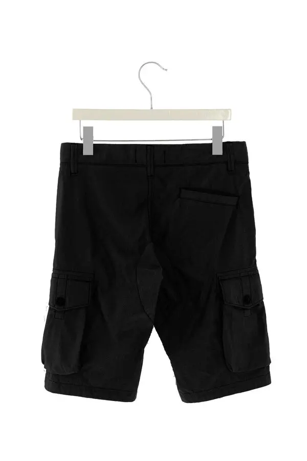 Stone Island Logo Badge Detail Bermuda Shorts