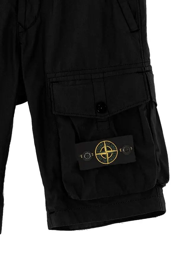 Stone Island Logo Badge Detail Bermuda Shorts