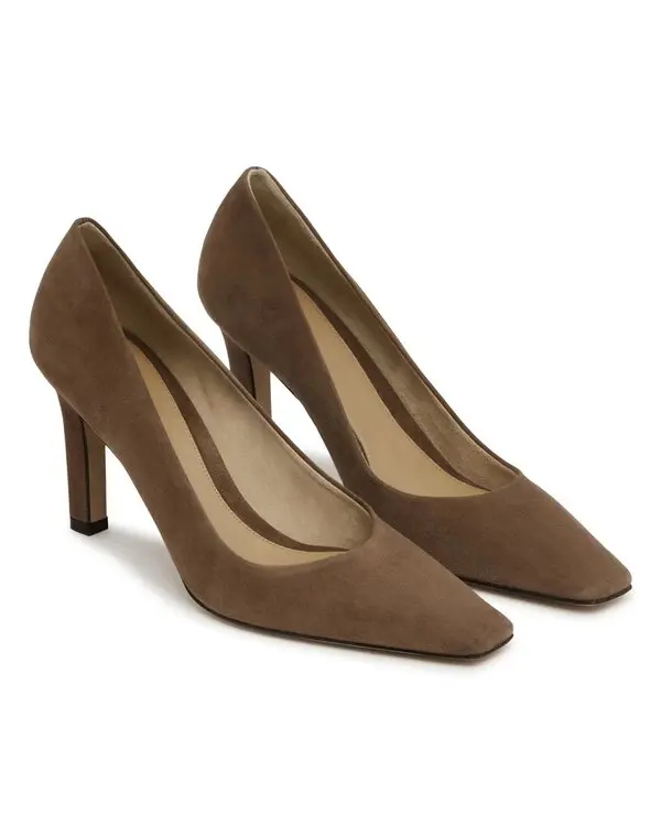 THE ROW Square Toe High Heels - Beige