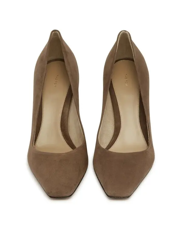 THE ROW Square Toe High Heels - Beige
