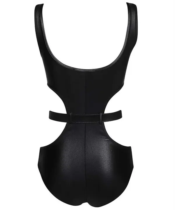 Versace Cut-out Detailed Belted Bodysuit