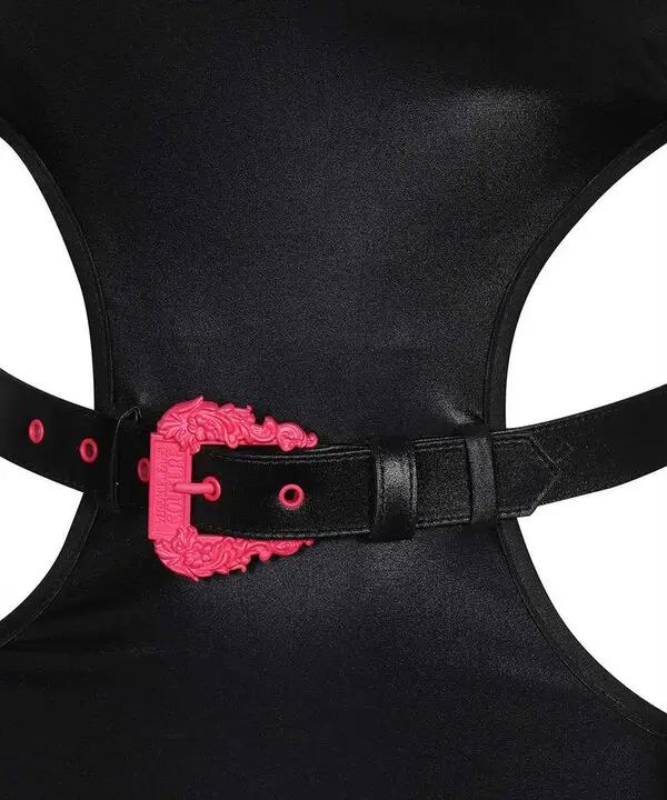 Versace Cut-out Detailed Belted Bodysuit